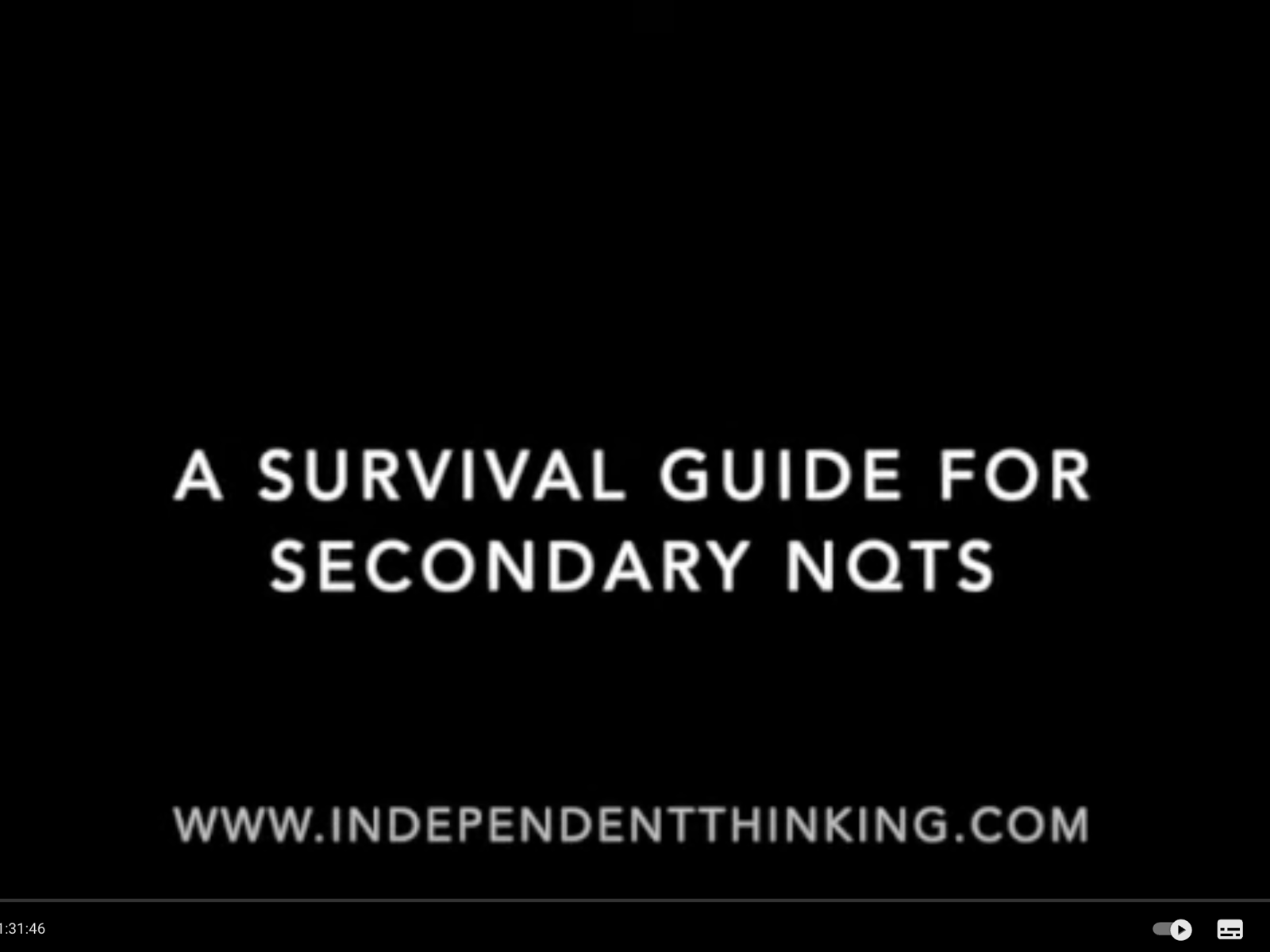 Secondary Survival Guide | Independent Thinking